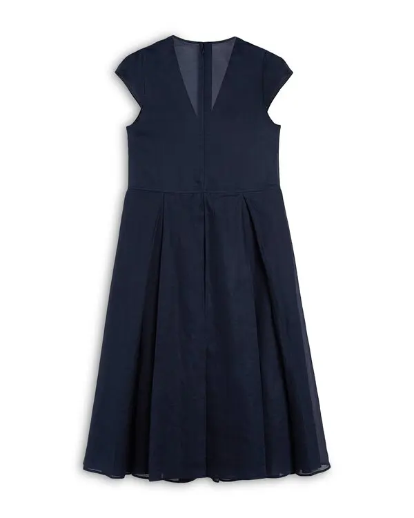JIL SANDER Pleated A-line Dress - Midnight