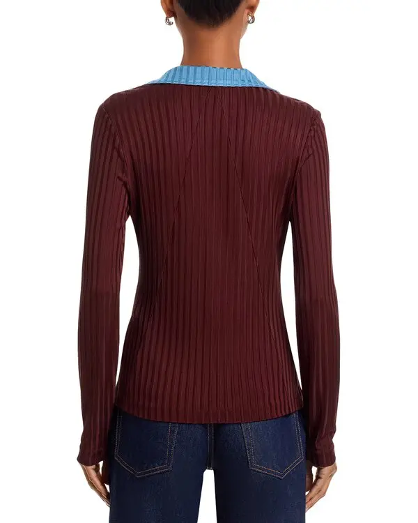 Rag & Bone Natalia Ed Polo Sweater - Colorblock