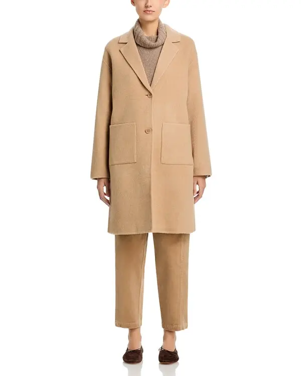 Eileen Fisher Notch Collar Wool Coat