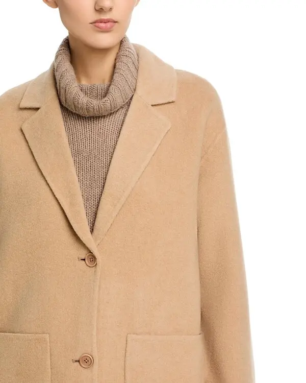 Eileen Fisher Notch Collar Wool Coat