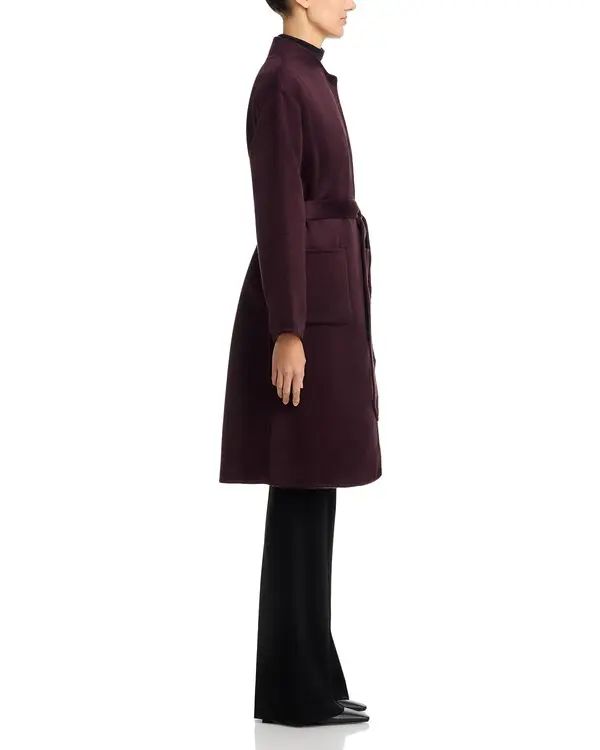 Eileen Fisher High Collar Wool Coat