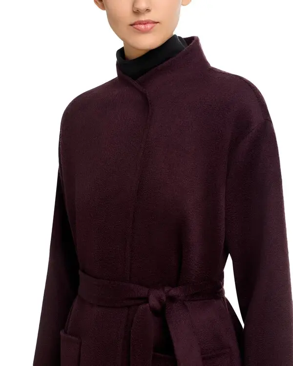 Eileen Fisher High Collar Wool Coat