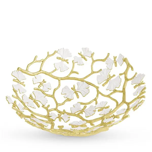 Michael Aram Butterfly Gingko Gold Tone Bread Basket - No Color
