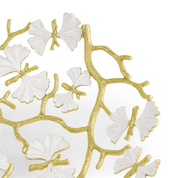 Michael Aram Butterfly Gingko Gold Tone Bread Basket
