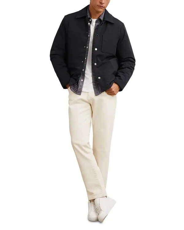 REISS Parker Long Sleeve Nylon Patch Pocket Overshirt