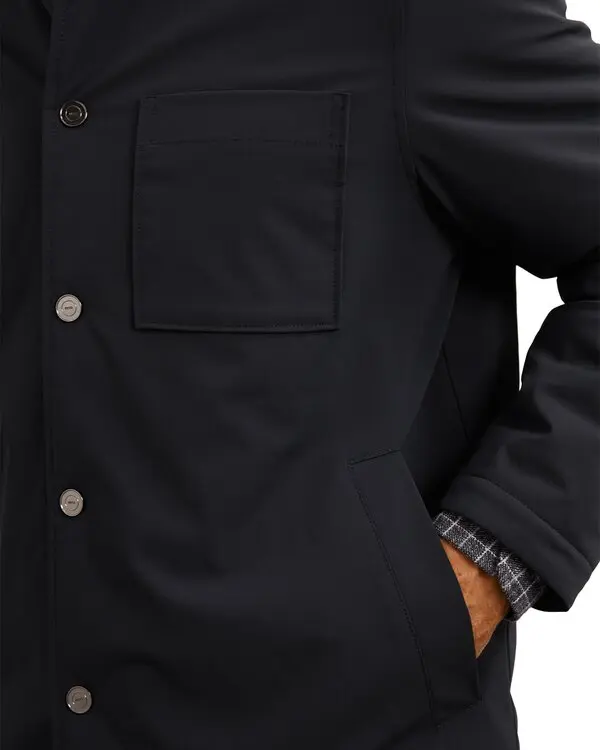 REISS Parker Long Sleeve Nylon Patch Pocket Overshirt