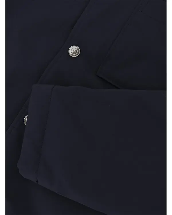 REISS Parker Long Sleeve Nylon Patch Pocket Overshirt