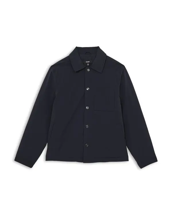 REISS Parker Long Sleeve Nylon Patch Pocket Overshirt