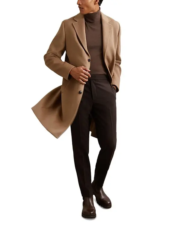 REISS Empire Relaxed Fit Wool-blend Overcoat - Camel