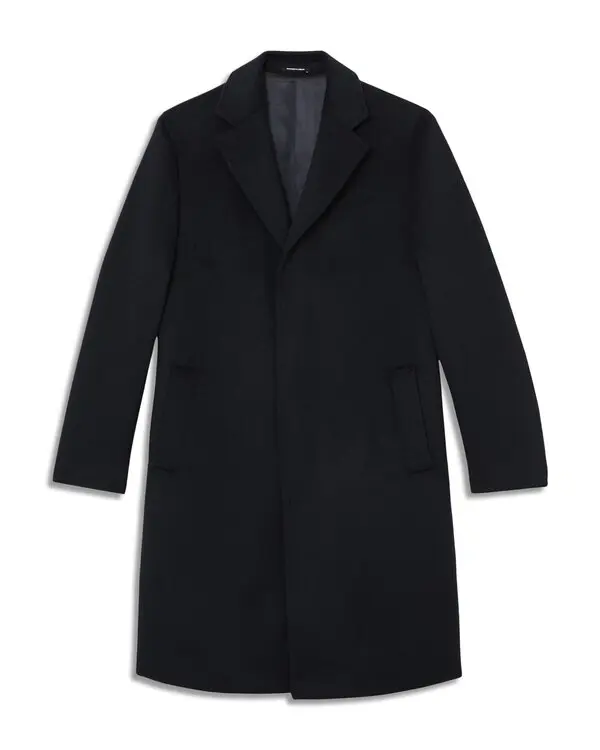 REISS Empire Relaxed Fit Wool-blend Overcoat - Navy