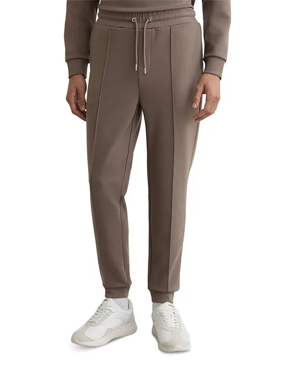 REISS Premier Interlock Drawstring Jogger Pants - Light Brown