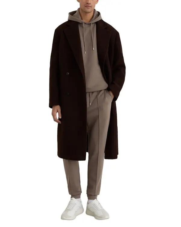 REISS Premier Interlock Drawstring Jogger Pants - Light Brown