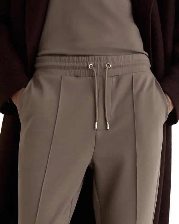 REISS Premier Interlock Drawstring Jogger Pants - Light Brown