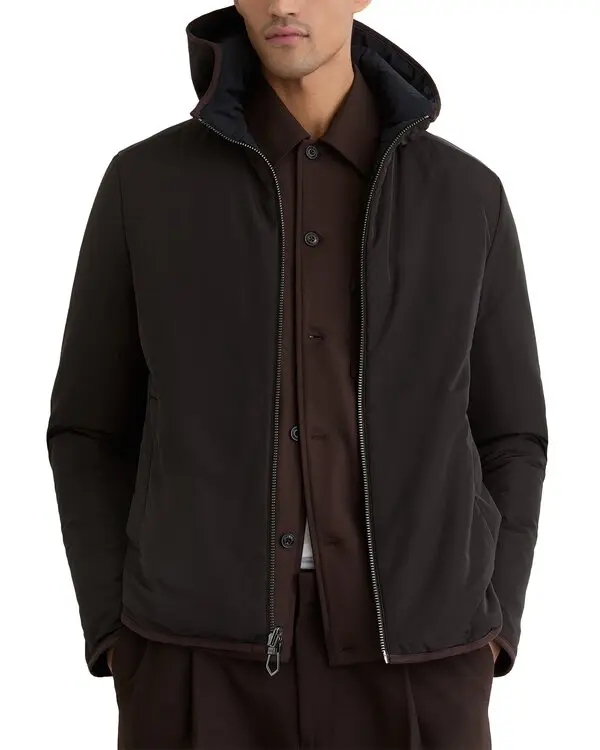 REISS Devonay Reversible Puffer Jacket - Navy/brown