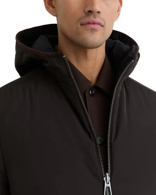 REISS Devonay Reversible Puffer Jacket - Navy/brown