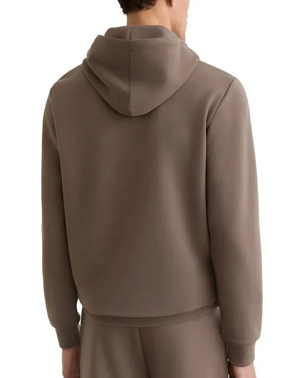 REISS Fabien Interlock Hoodie - Light Brown