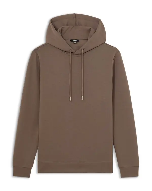 REISS Fabien Interlock Hoodie - Light Brown
