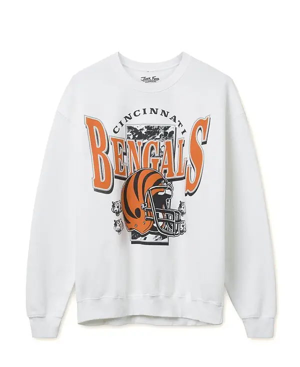 Junk Food Clothing Nfl Cincinnati Bengals Fleece Crewneck By - White