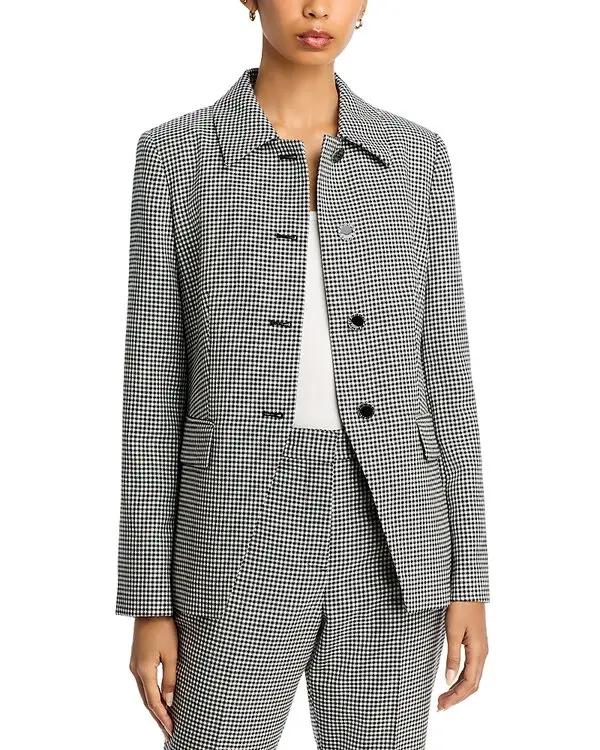 Elie Tahari Greta Checked Jacket