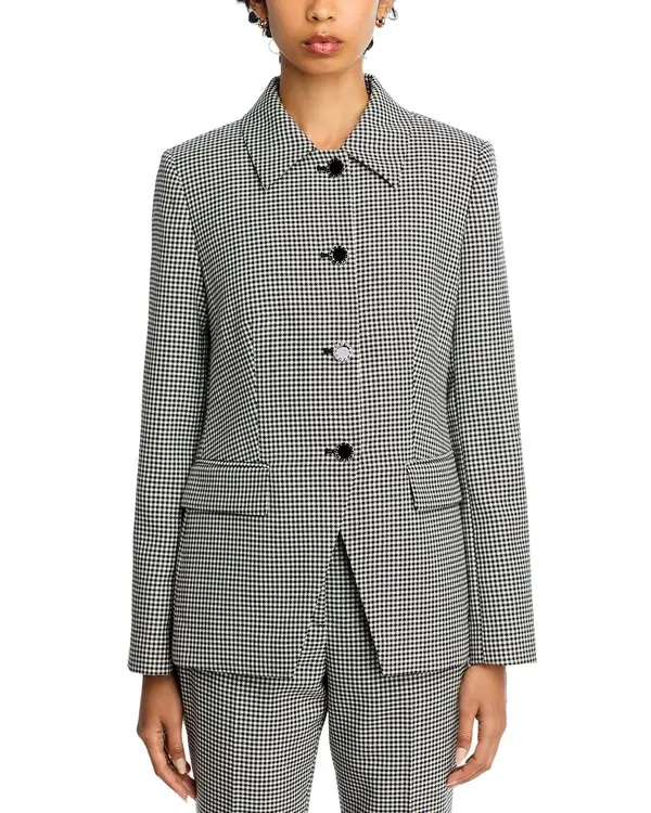 Elie Tahari Greta Checked Jacket