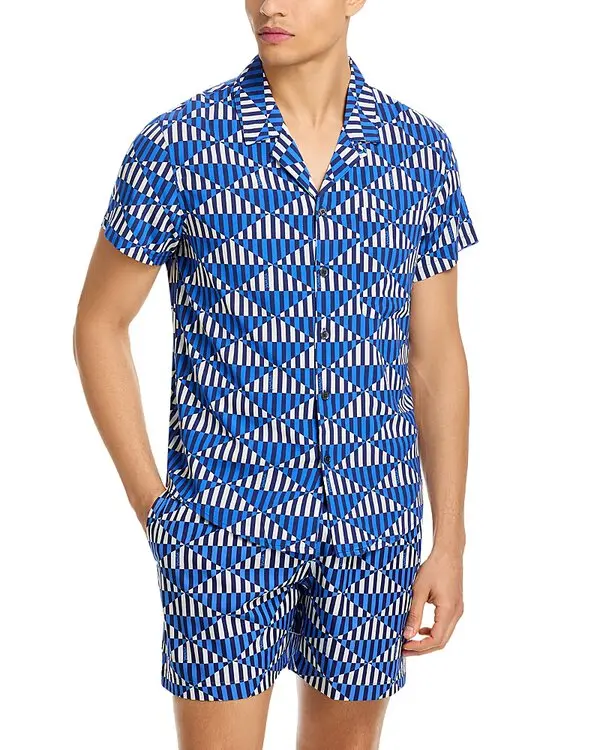 YUASA MENSWEAR Vertigo Diamonds Resort Shirt