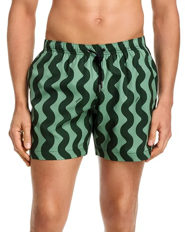 YUASA MENSWEAR Waveform Swim Shorts - Green
