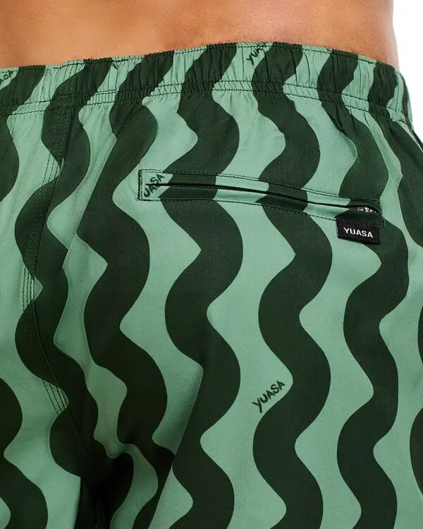 YUASA MENSWEAR Waveform Swim Shorts - Green