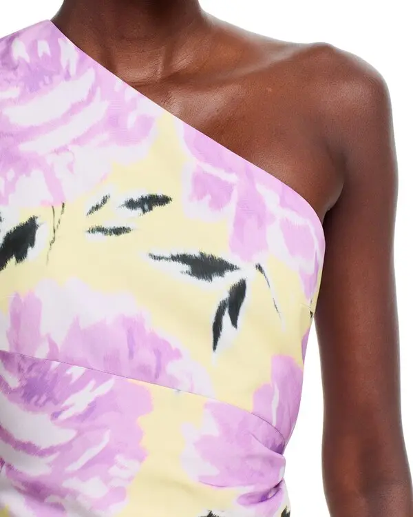PATOU One Shoulder Mini Dress - Flowers