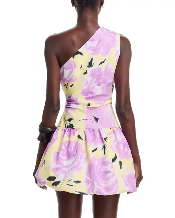 PATOU One Shoulder Mini Dress - Flowers
