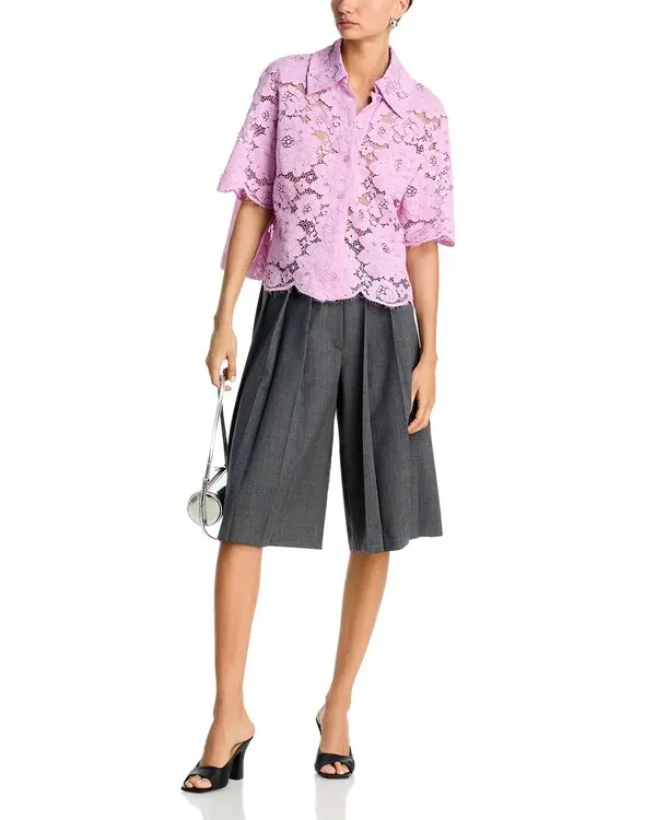 PATOU Cropped Lace Blouse