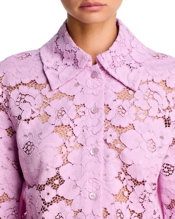 PATOU Cropped Lace Blouse