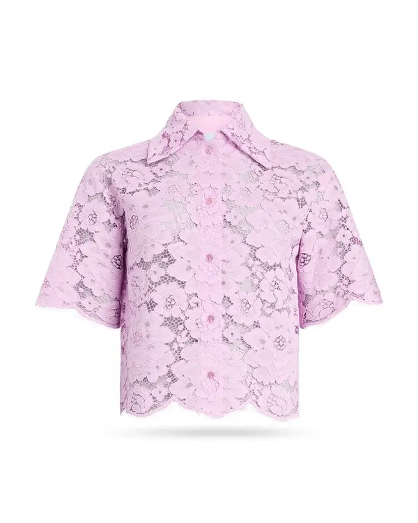 PATOU Cropped Lace Blouse