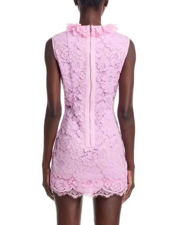 PATOU Sleeveless Lace Mini Dress - Pink
