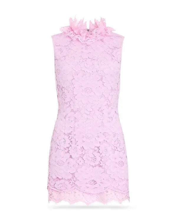 PATOU Sleeveless Lace Mini Dress - Pink