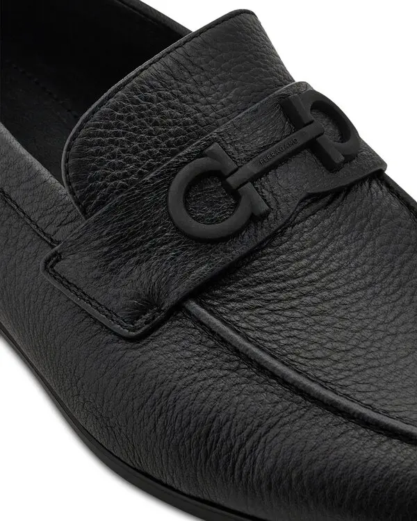 FERRAGAMO Slip-on Deerskin Loafers - Nero
