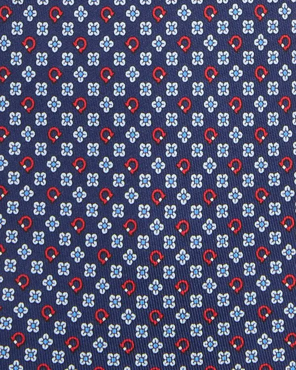 FERRAGAMO Silk Classic Gancini Floral Tie