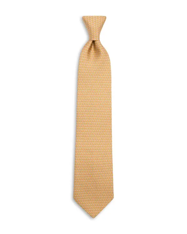 FERRAGAMO Silk Classic Gancini Link Tie - F.giallo