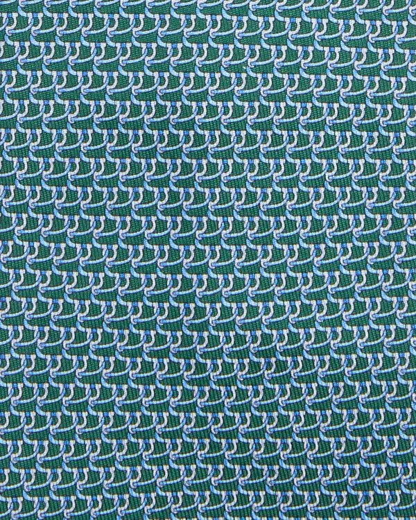 FERRAGAMO Silk Gancini Link Neck Tie - F.verde