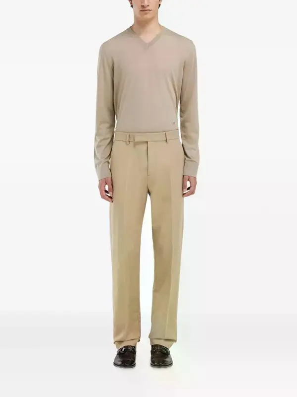 FERRAGAMO Belted Crease Chinos