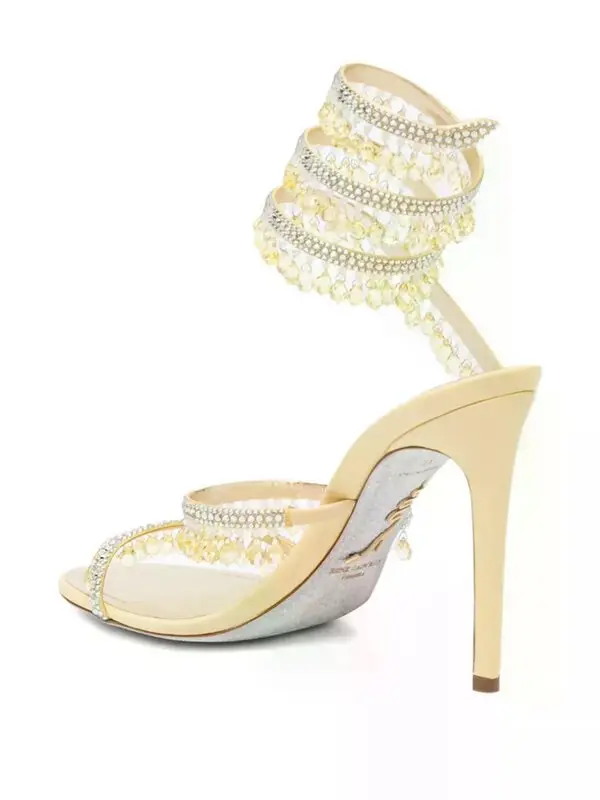 Rene Caovilla 105mm Chandelier Sandals - Yellow