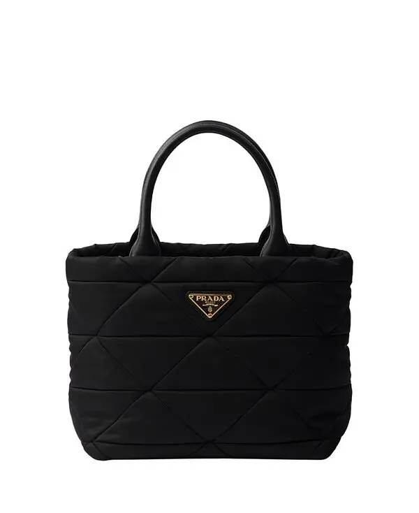 Prada Small Padded Re-nylon Tote - Black