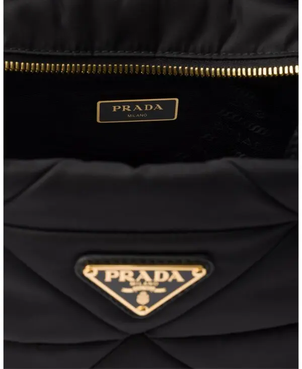 Prada Small Padded Re-nylon Tote - Black