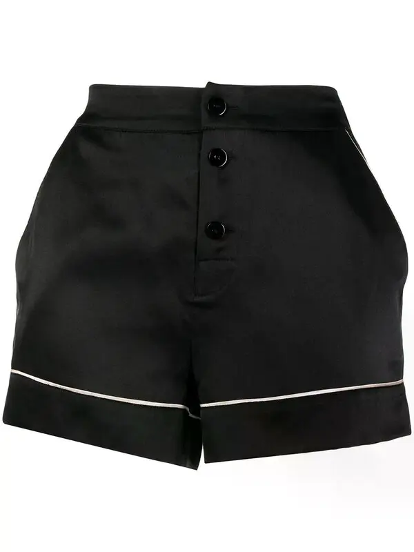 Agent Provocateur High-waisted Pyjama Shorts - Black