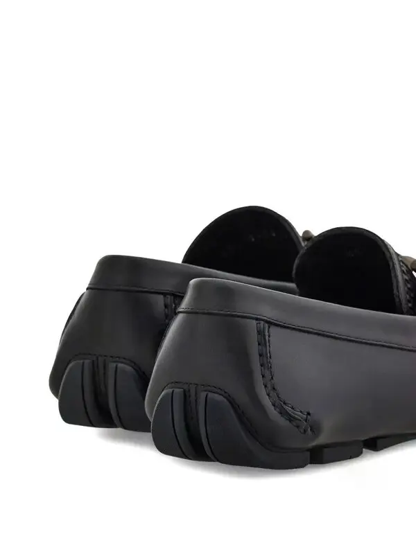 FERRAGAMO Woven Gancini-buckle Loafers