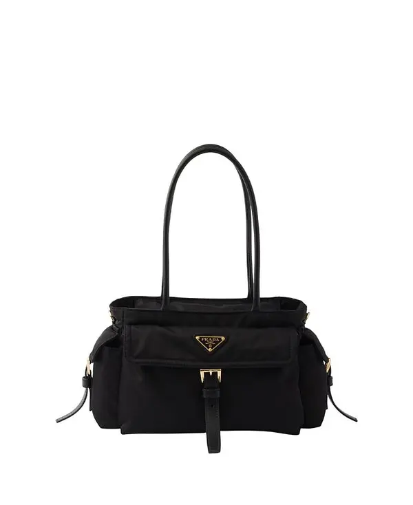 Prada Explore Medium Re-nylon And Leather Tote Bag