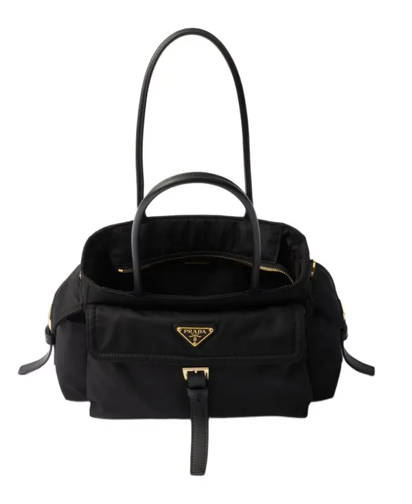 Prada Explore Medium Re-nylon And Leather Tote Bag