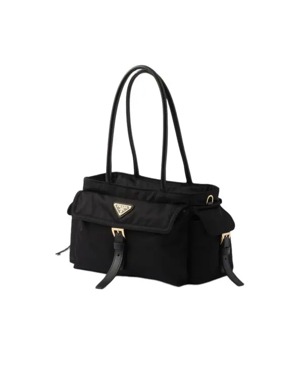 Prada Explore Medium Re-nylon And Leather Tote Bag