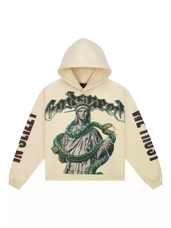 GODSPEED Graphic Print Hoodie - Neutrals