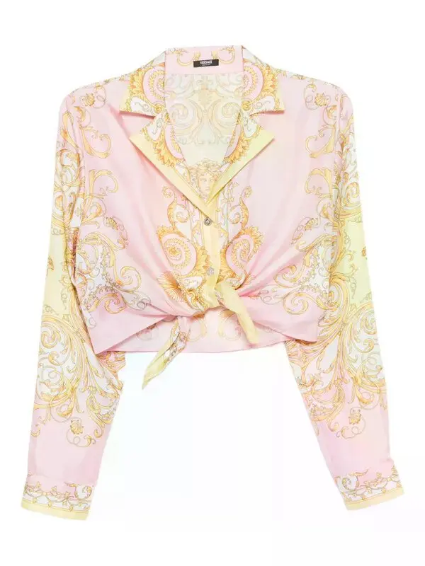 Versace Printed Silk Twill Shirt