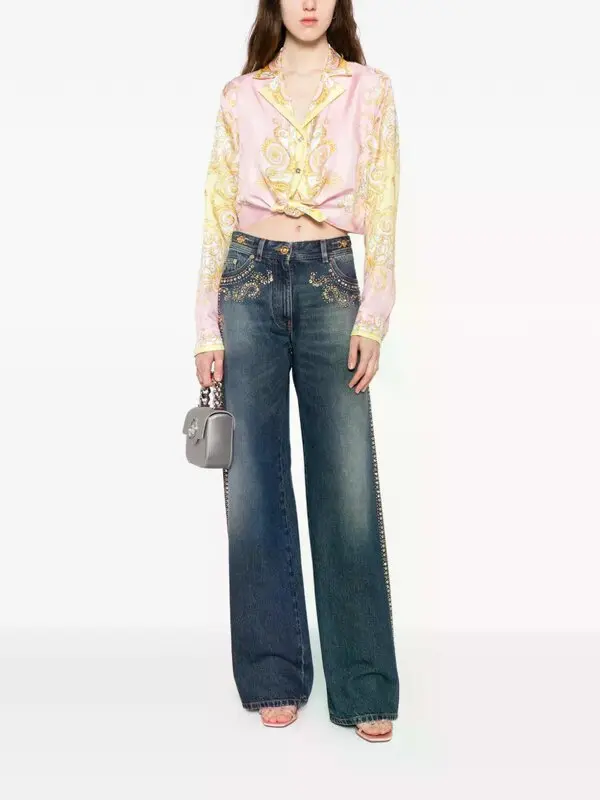 Versace Printed Silk Twill Shirt